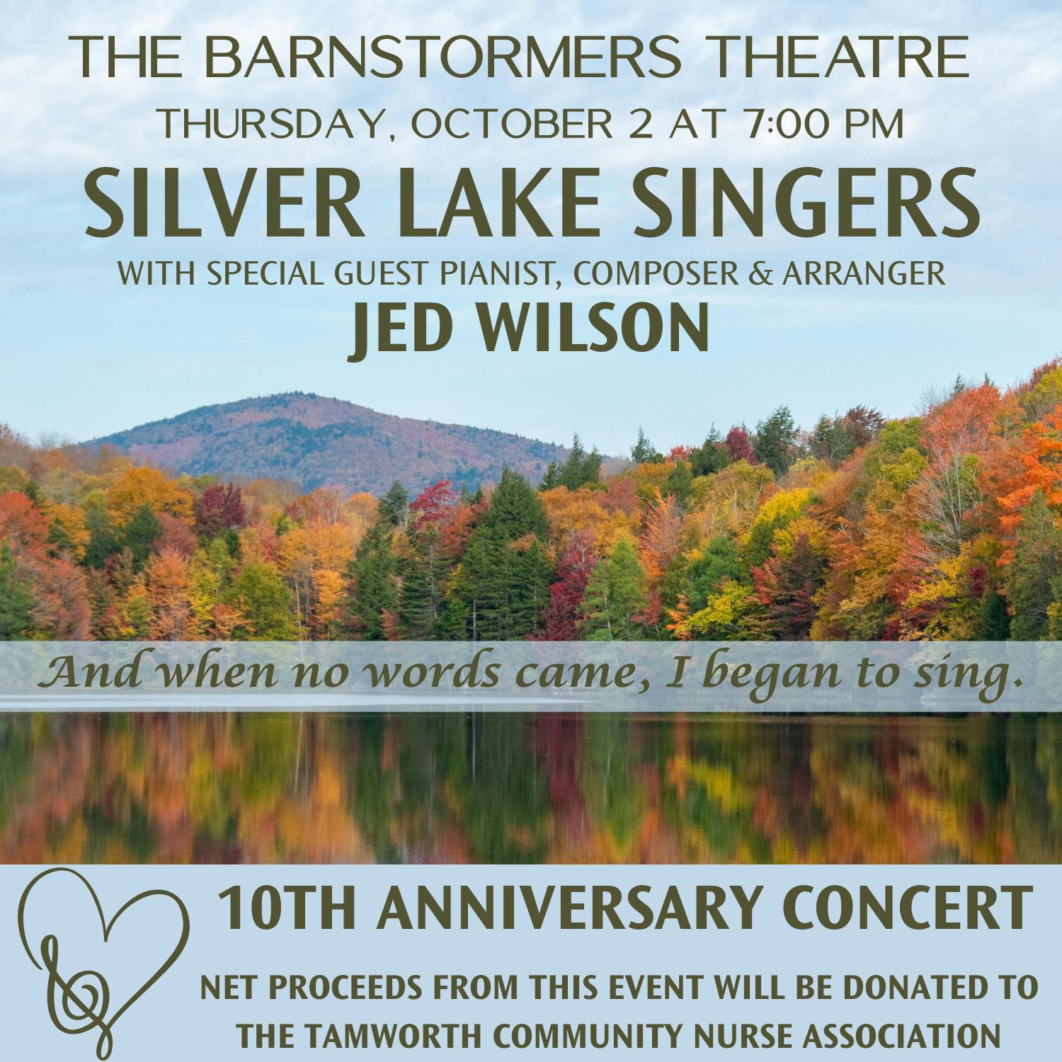 silver lake singers | And when no words came – I began to sing.